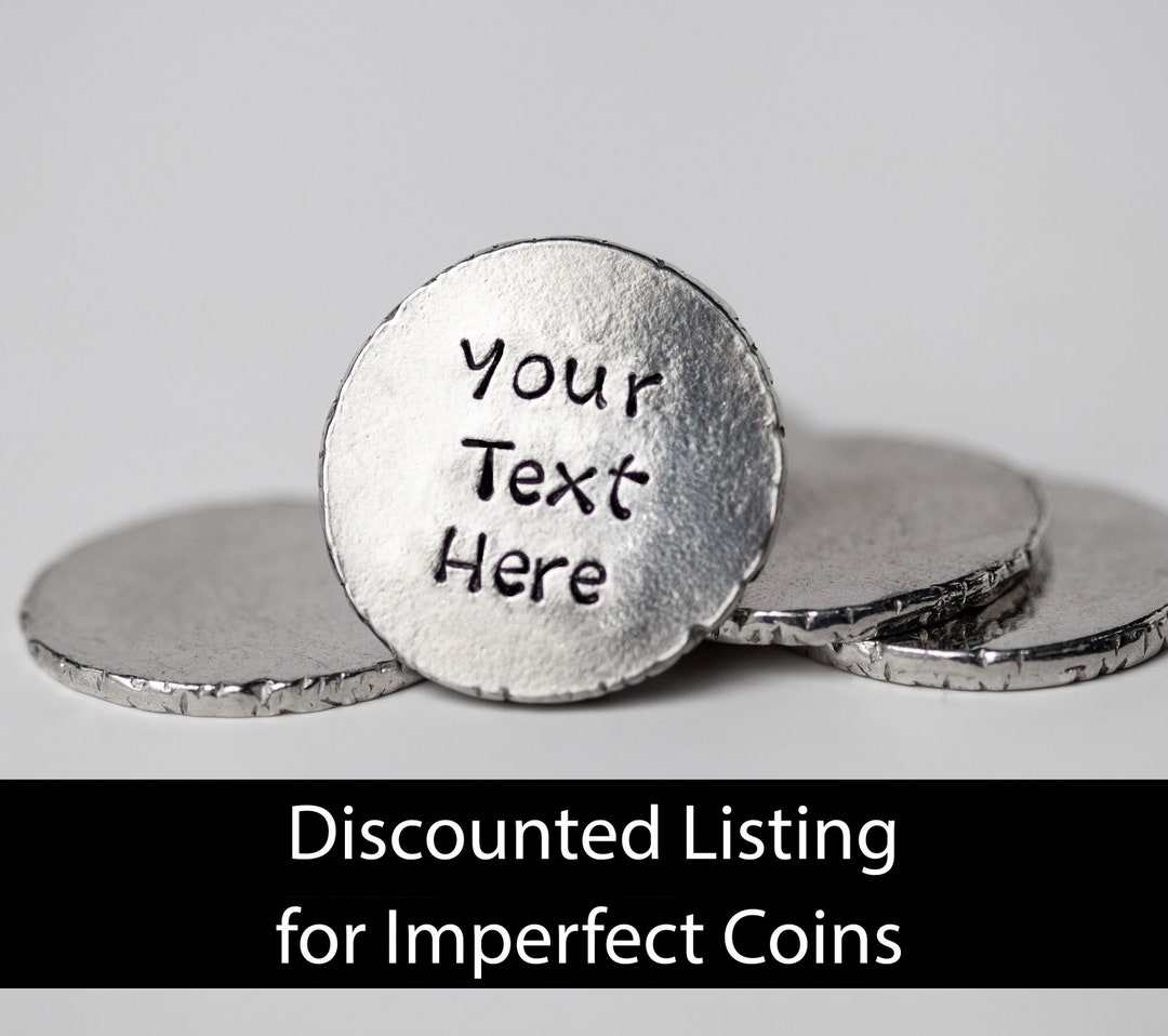 Personalized Pocket Coin DISCOUNTED FOR IMPERFECTIONS, Handstamped ...