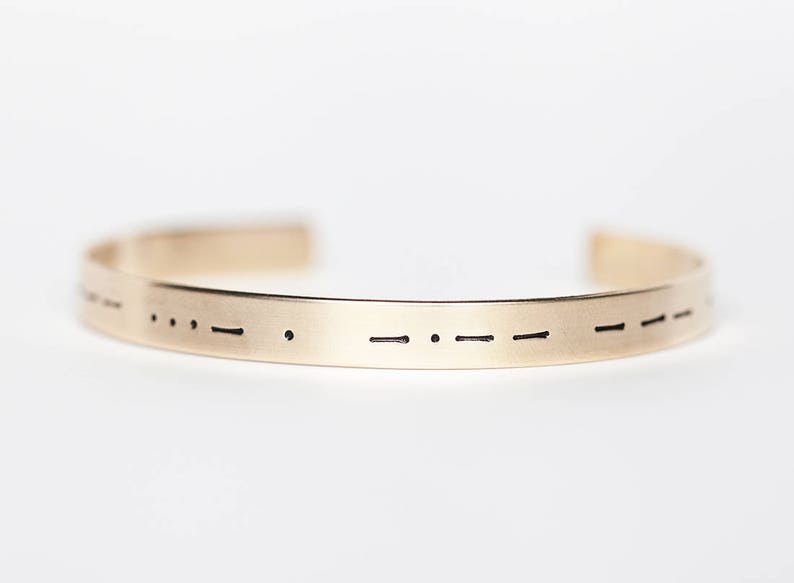 Custom Gold or Sterling Morse Code Bracelet Custom More Code | Etsy