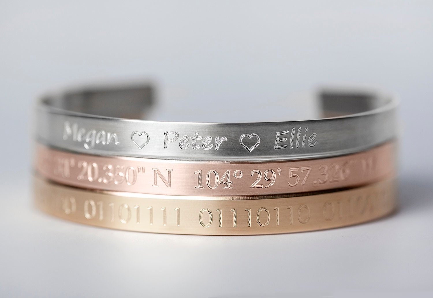 Custom Gold or Sterling Engraved Bracelet Custom Jewelry - Etsy