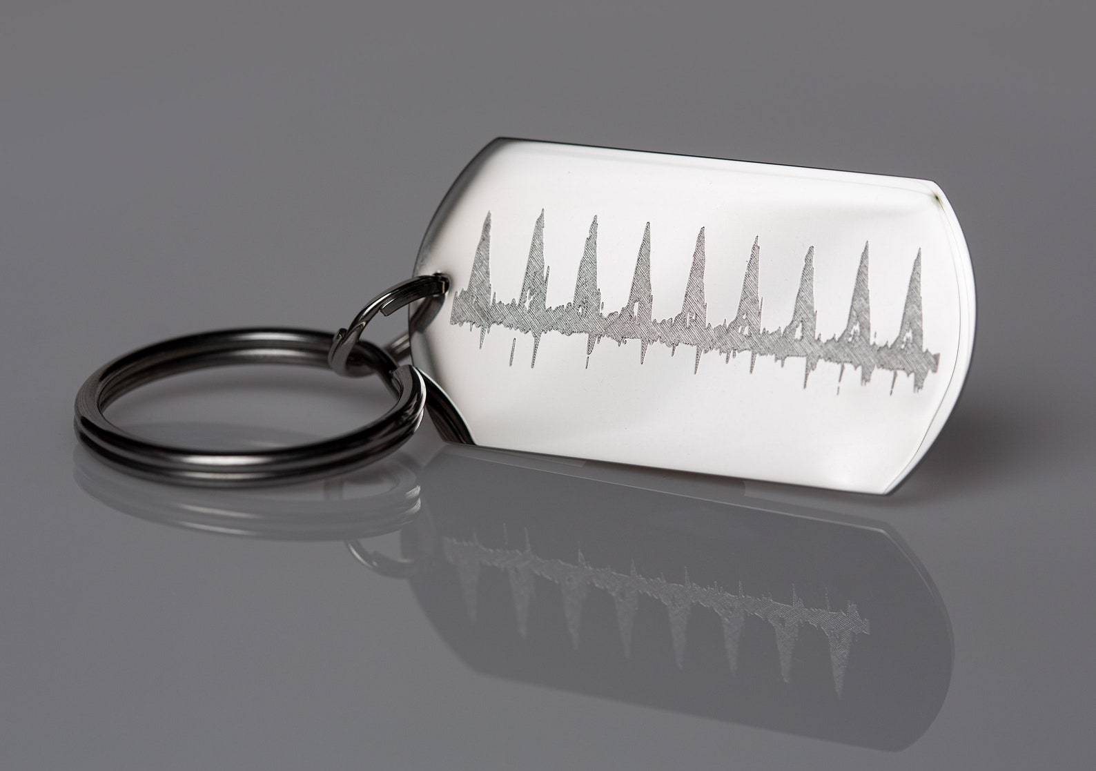 Custom Sound Wave Keychain Heartbeat Keychain Sound Wave | Etsy