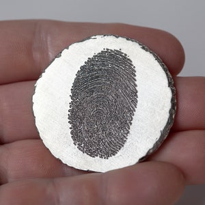 Personalized Fingerprint Pocket Coin, Personalized Gift, Custom Worry ...