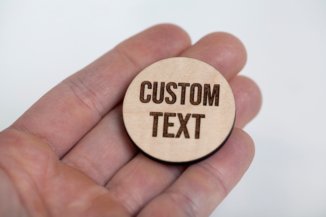 Personalized Wood Coin Engraved Wooden Coin Wood Tokens - Etsy