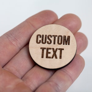 Personalized Wood Coin, Engraved Wooden Coin, Wood Tokens, Personalized ...