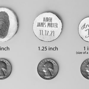 Personalized Fingerprint Pocket Coin, Personalized Gift, Custom Worry ...