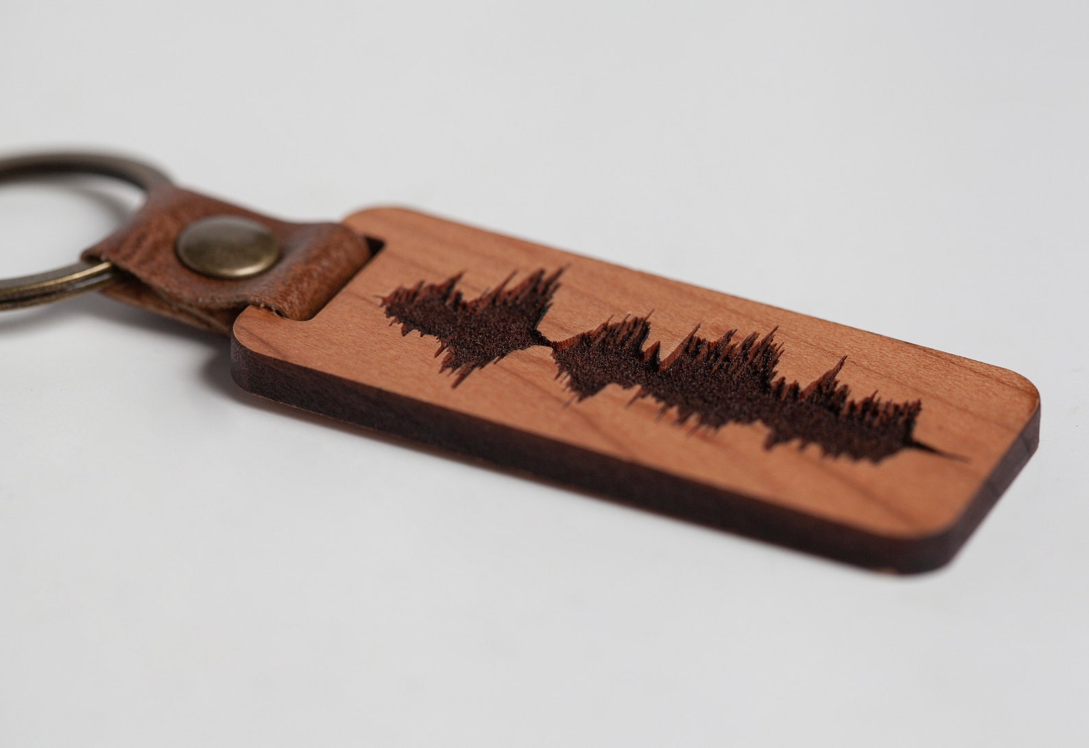 Personalized Wood Sound Wave Keychain Custom Sound Wave - Etsy