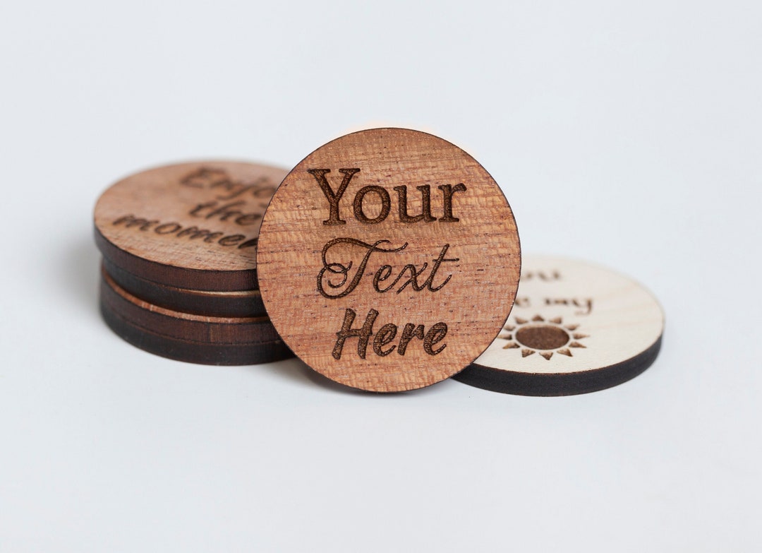 Personalized Wood Coin, Engraved Wooden Coin, Wood Tokens, Personalized ...