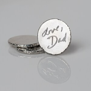 Personalized Handwriting Pocket Coin, Custom Memorial Token or Worry ...