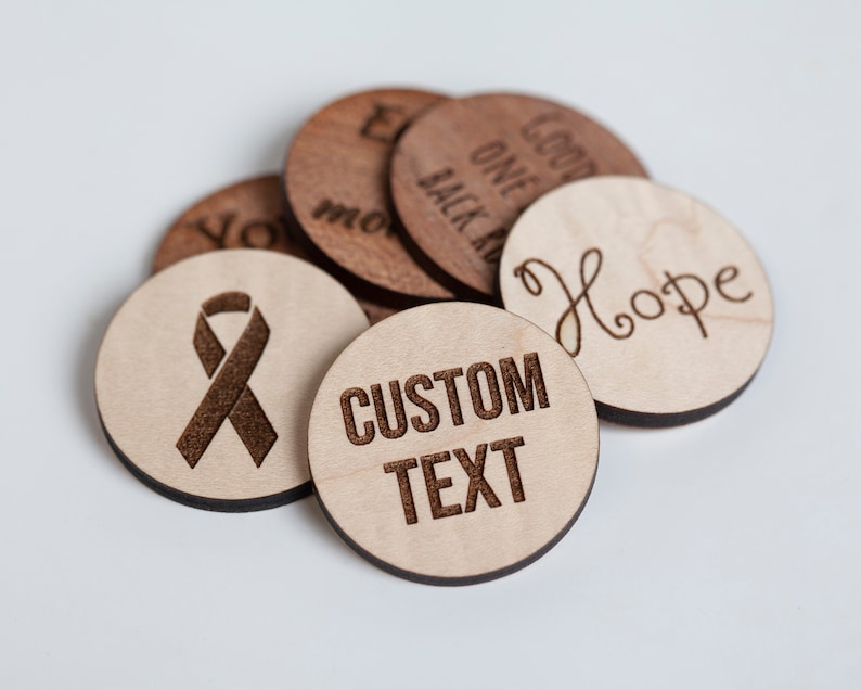 Personalized Wood Coin Engraved Wooden Coin Wood Tokens - Etsy