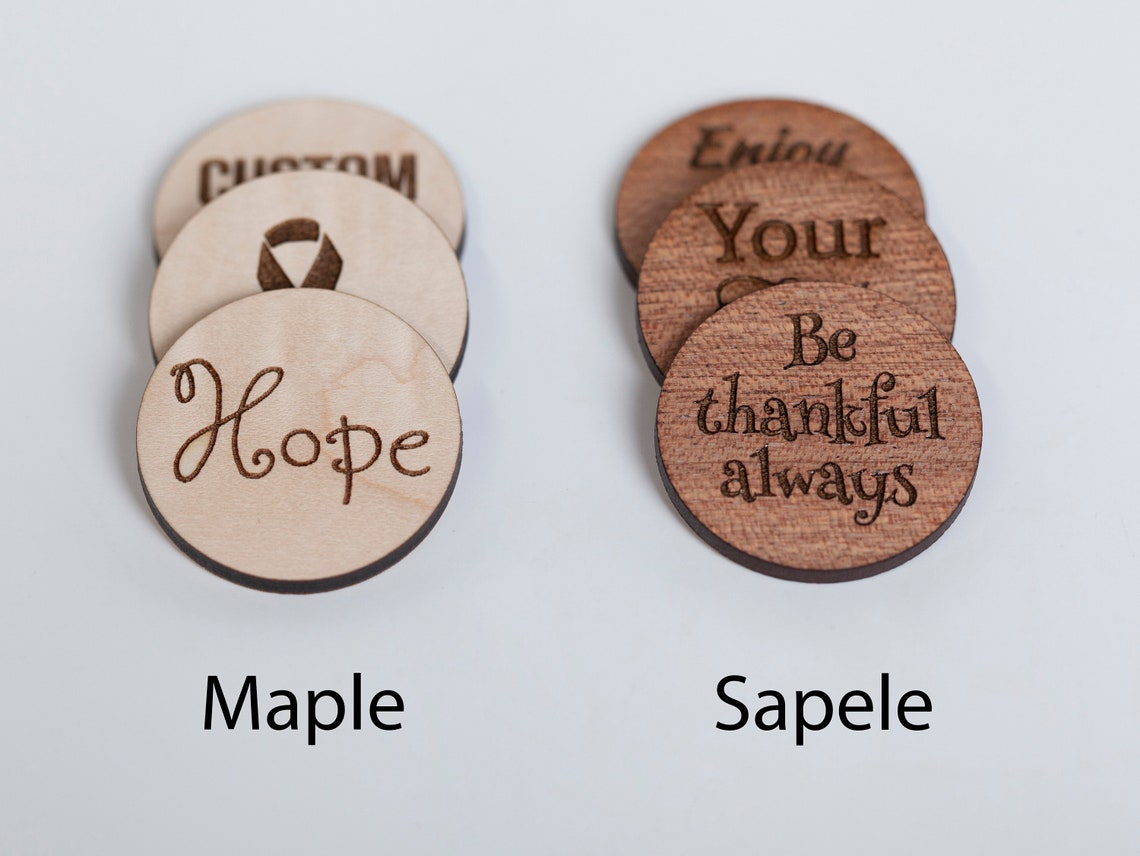 Personalized Wood Coin Engraved Wooden Coin Wood Tokens - Etsy