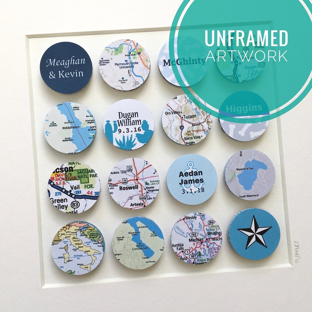 Personalized Circle Memory Art: Custom Color Keepsake Gift - Etsy UK