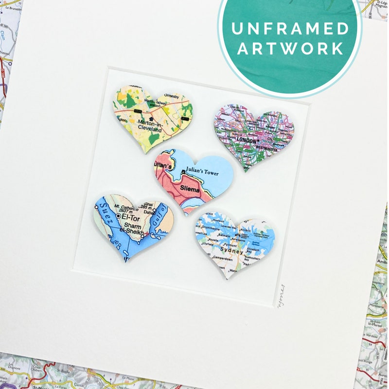 Heart Map Art - Etsy