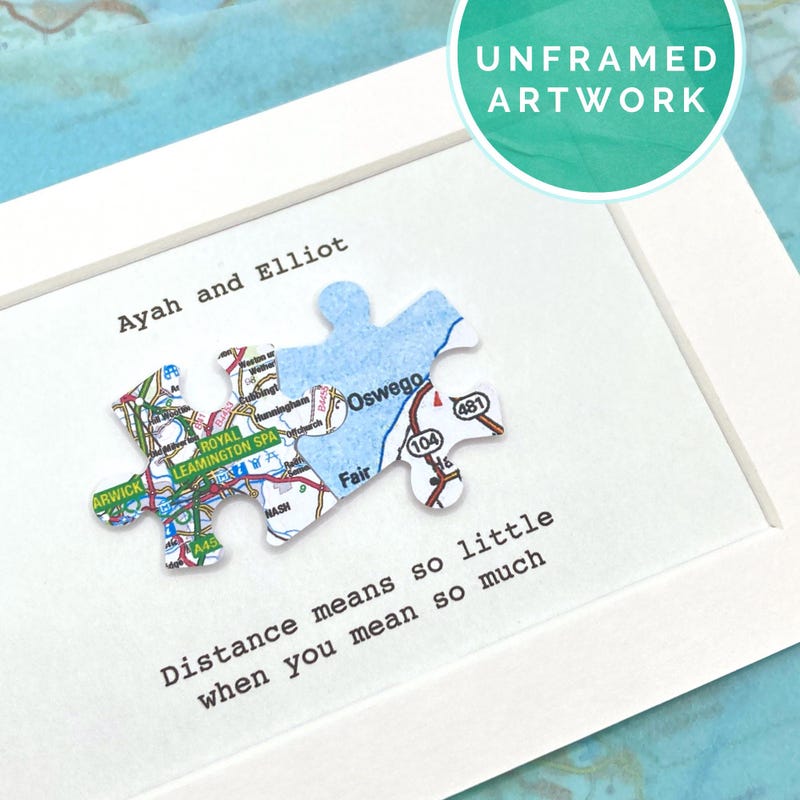 Family Long Distance Map - Etsy UK