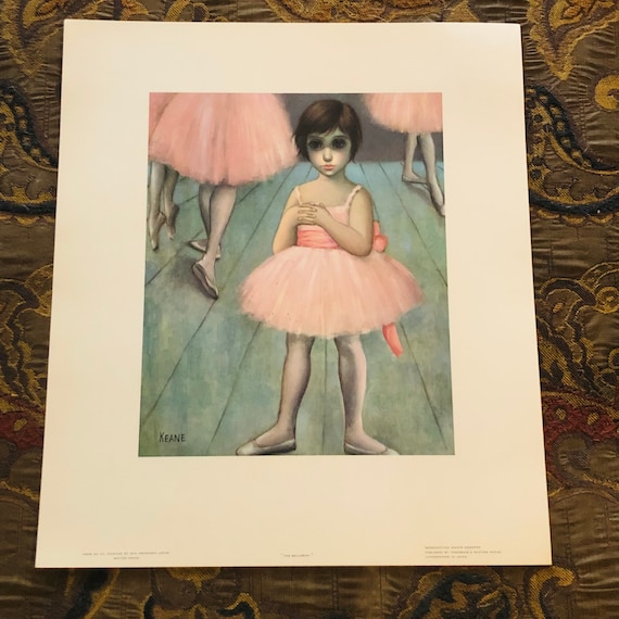 VINTAGE Walter Margaret Keane Big Eyes Lithograph Print | Etsy