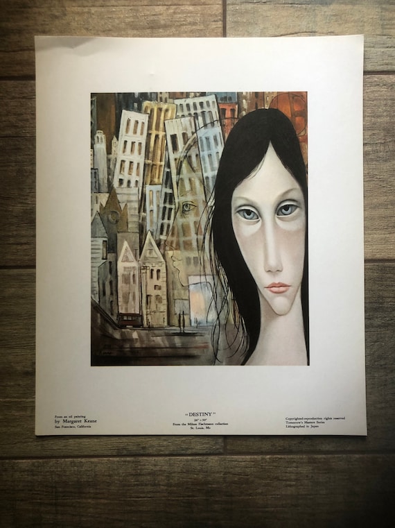 Margaret Keane Vintage Lithograph DESTINY FREE PRINT Retro - Etsy