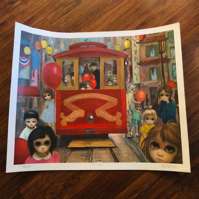 Margaret Keane Big Eyes Kids Vintage Lithograph Retro Print - Etsy