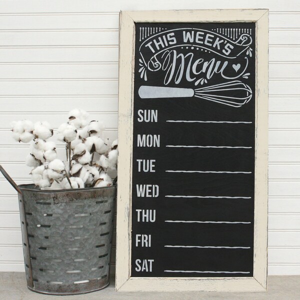 Large Weekly Menu Sign - Etsy