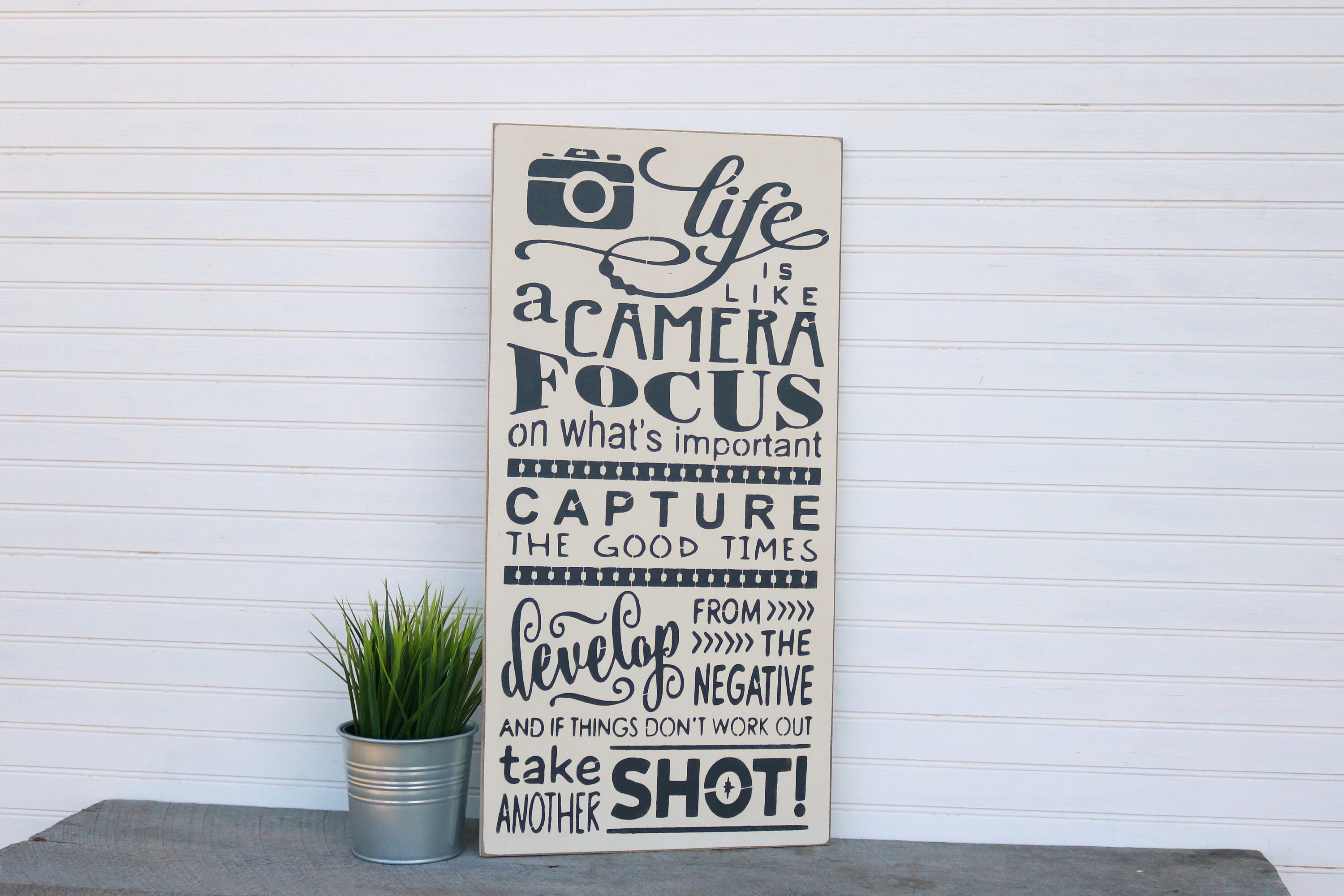 Life is Like a Camera Photographer Gift Wood Sign | Etsy
