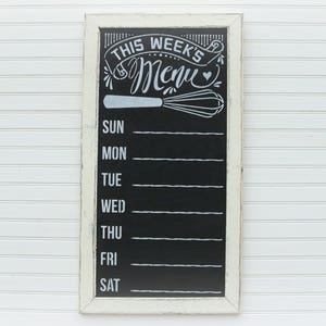 Rustic Kitchen Sign Chalkboard Menu Weekly Meal Planner - Etsy