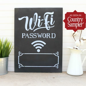 Wifi Internet Password Sign Chalkboard Guest Room Decor for - Etsy