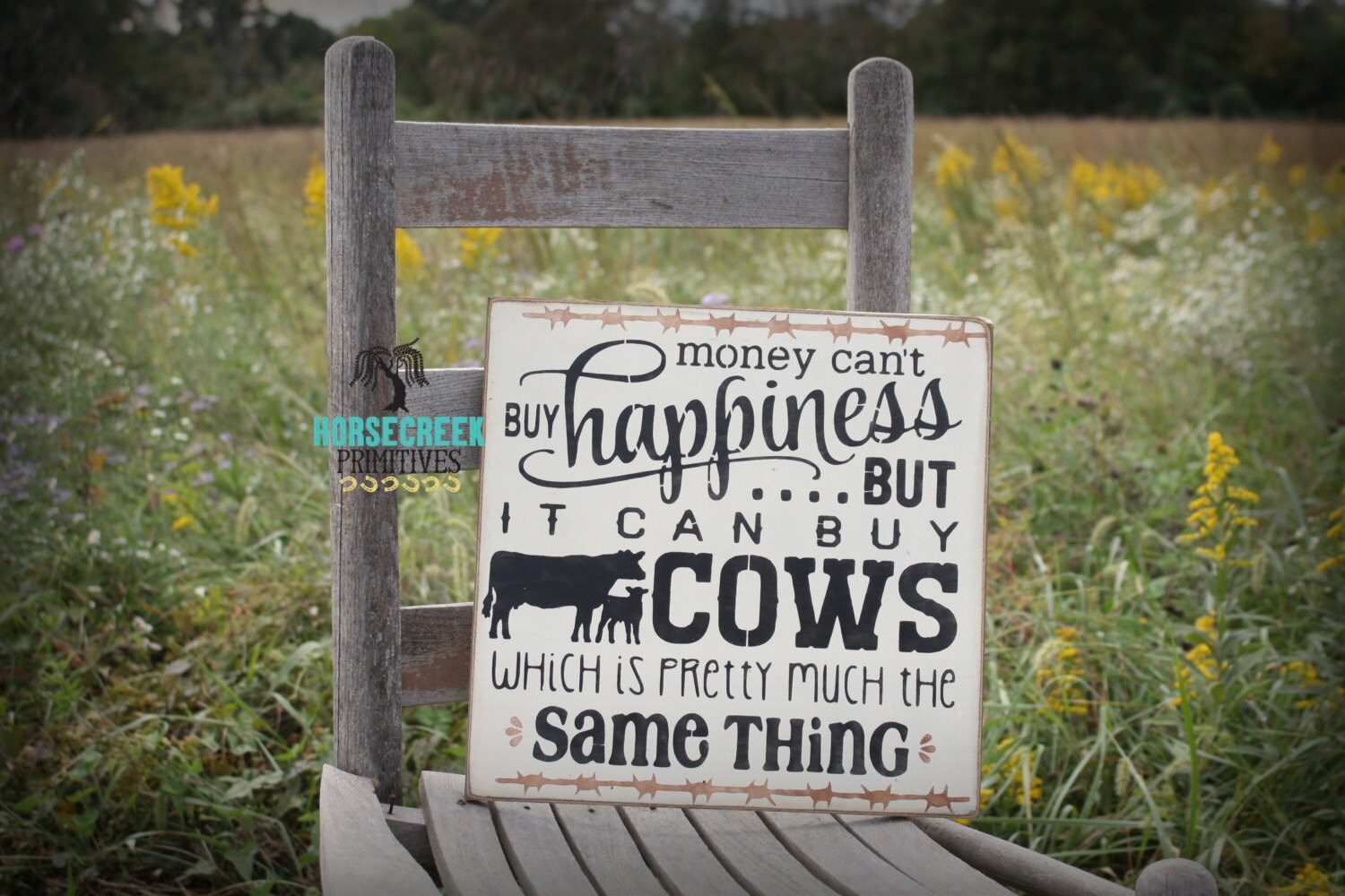Cow Sign Money Can't buy Happiness But It Can Buy Cows | Etsy