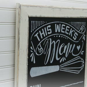 Rustic Kitchen Sign Chalkboard Menu Weekly Meal Planner - Etsy