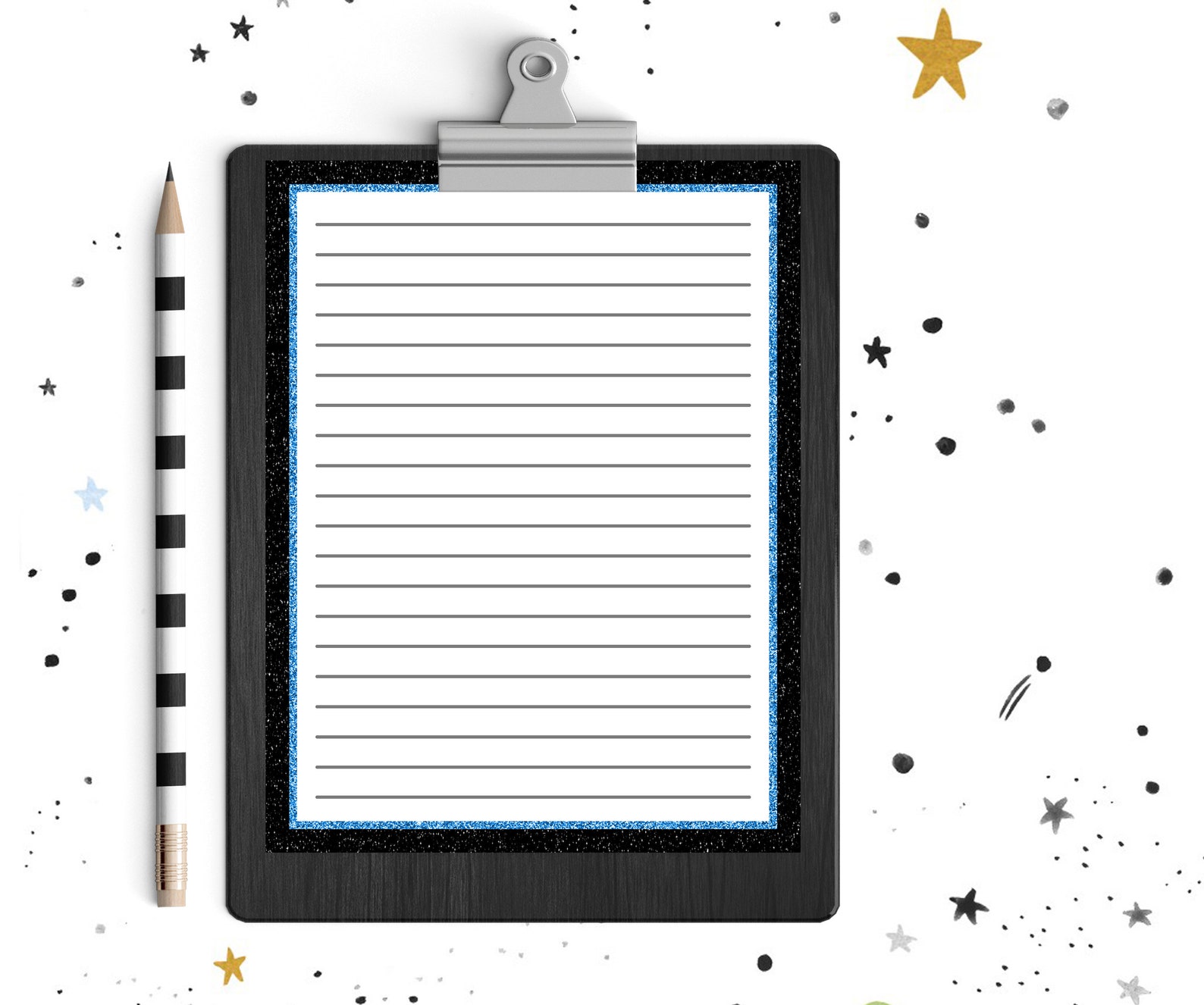 Set of 6 Outer Space Lined Papers Printable Letter Paper - Etsy