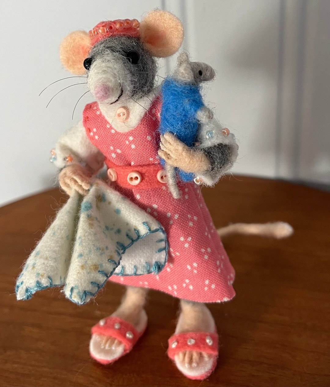 Mama Mouse Margaret and Her Baby Needle Felted. Handmade One of a Kind ...