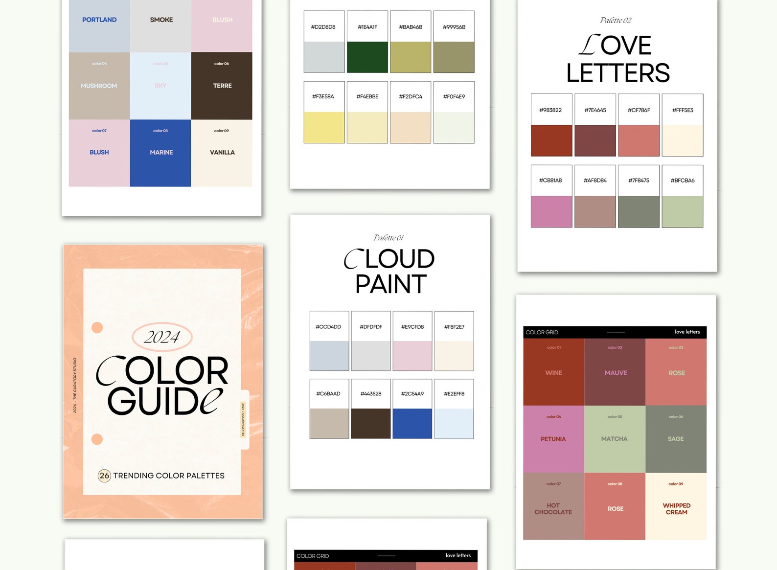 2024 Color Palette Guide • 26 Individual Color Palettes Based on Trend ...