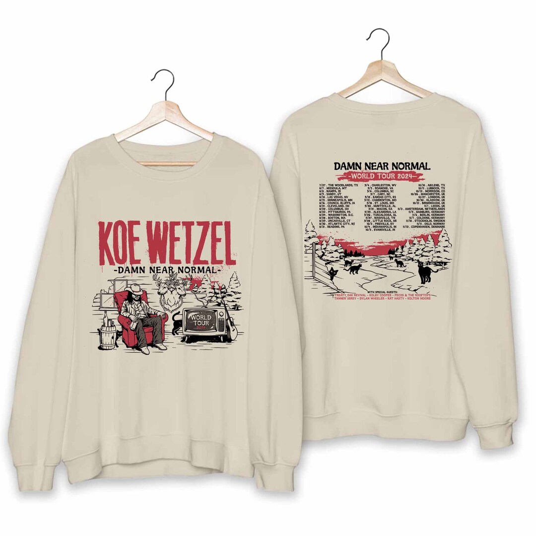 Koe Wetzel Damn Near Normal World Tour 2024 Shirt, Koe Wetzel Fan Shirt ...