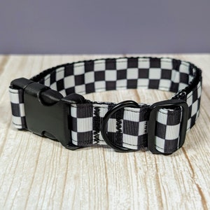 Emo Kemonomimi Collar Checkered Black and White Puppy Cosplay Collar ...