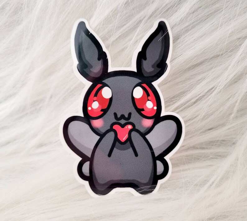 Kawaii Chibi Mothman With a Heart Vinyl Sticker cryptid - Etsy