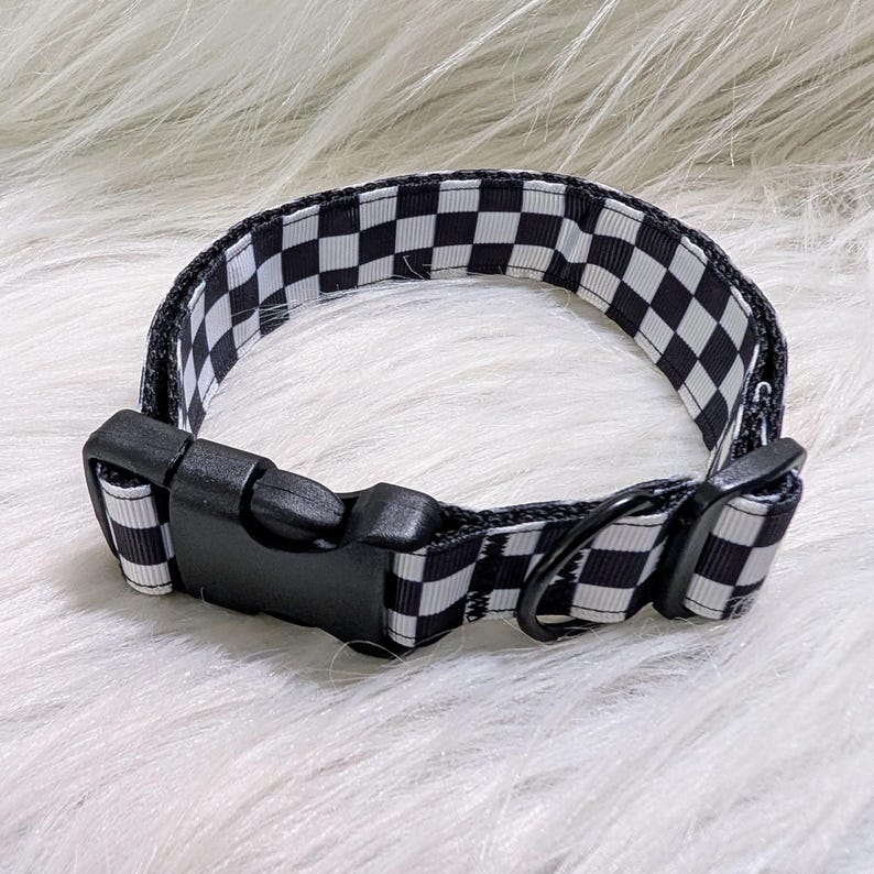 Checkered Emo Kemonomimi Collar | Cosplay Puppy Choker - Etsy