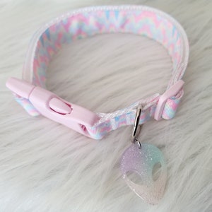 Trippy Alien Choker Collar Necklace Gift Puppy Cosplay, Resin Glitter ...