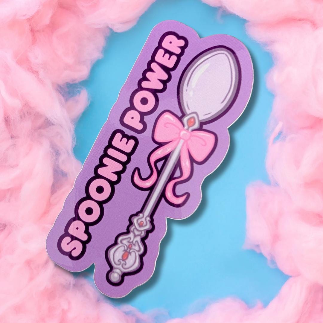 Kawaii Spoonie Power Decal | Chronic Pain, Magical Girl, Awareness Gift ...