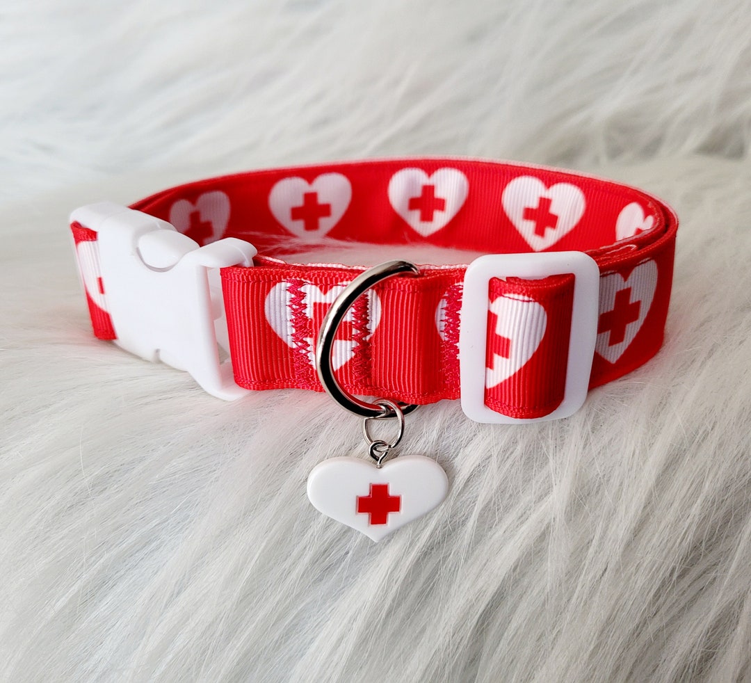 Red Heart Hospital Kemonomimi Choker, Medical Cosplay Collar - Etsy