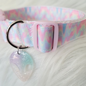 Trippy Alien Choker Collar Necklace Gift Puppy Cosplay, Resin Glitter ...