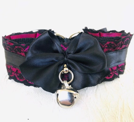 Vampire Red and Black Gothic Lace Cosplay Collar Red and | Etsy