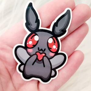 Kawaii Chibi Mothman With a Heart Vinyl Sticker -cryptid Sticker for ...