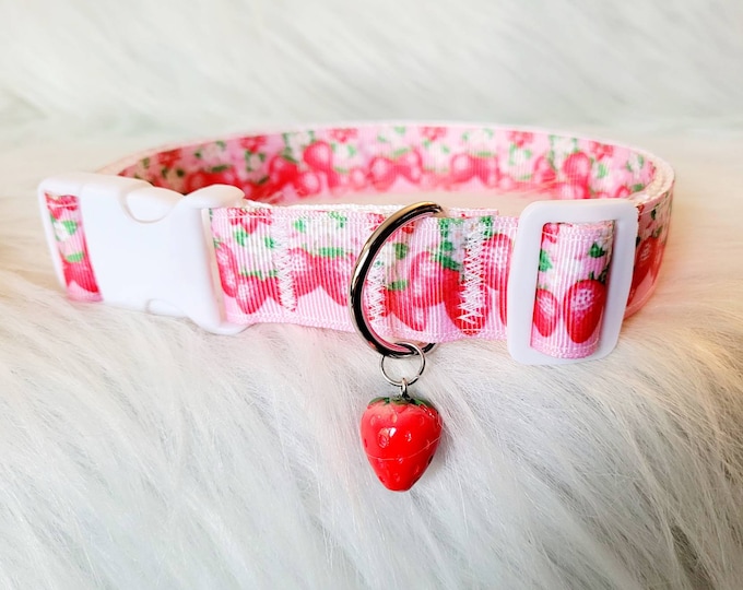 Strawberry Kemonomimi Collar Sweet Floral Fruit Cosplay Choker | Cute ...