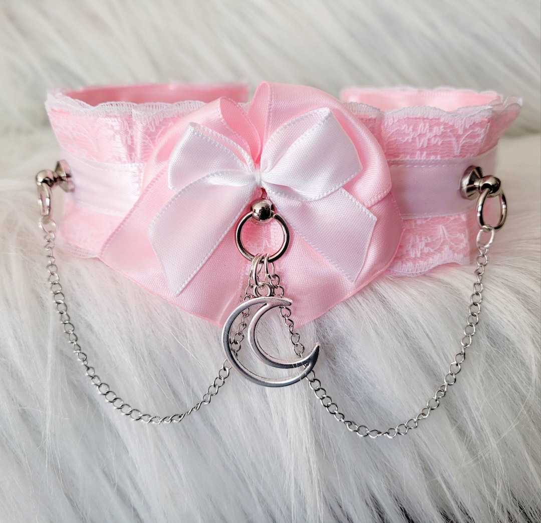 Pink Moon Cute Chain Kitten Choker Collar Cosplay - Etsy