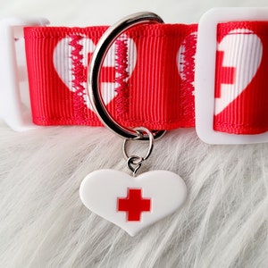Red Heart Hospital Kemonomimi Choker, Medical Cosplay Collar - Etsy
