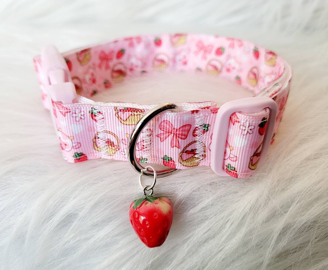Kawaii Cow Choker Collar Pink Choker, Strawberry Milk, Adjustable, Plus ...