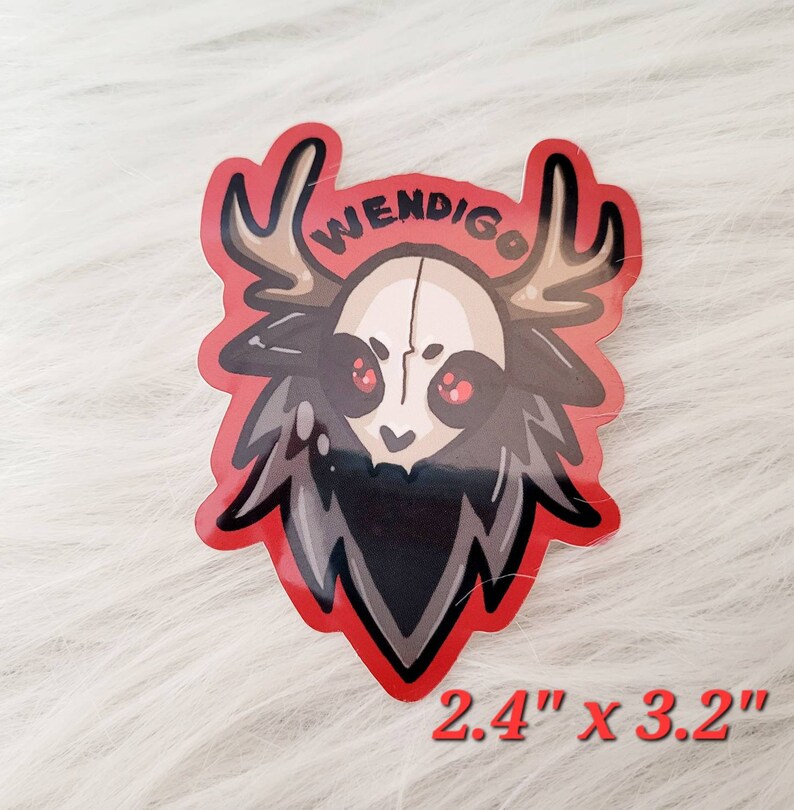 Kawaii Wendigo Cryptid Vinyl Sticker - Etsy
