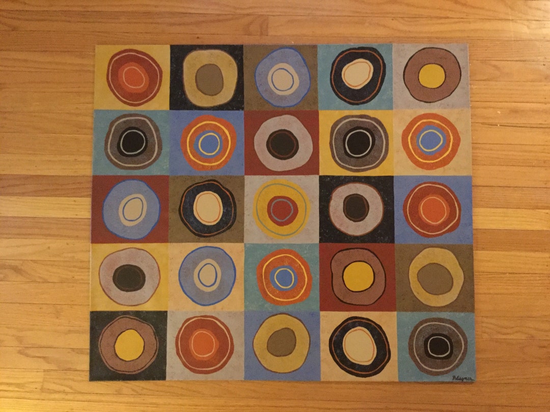Circle Whimsy Floor Cloth - Etsy