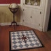 Painted Canvas Colonial Floorcloth With Compass Rose - Etsy