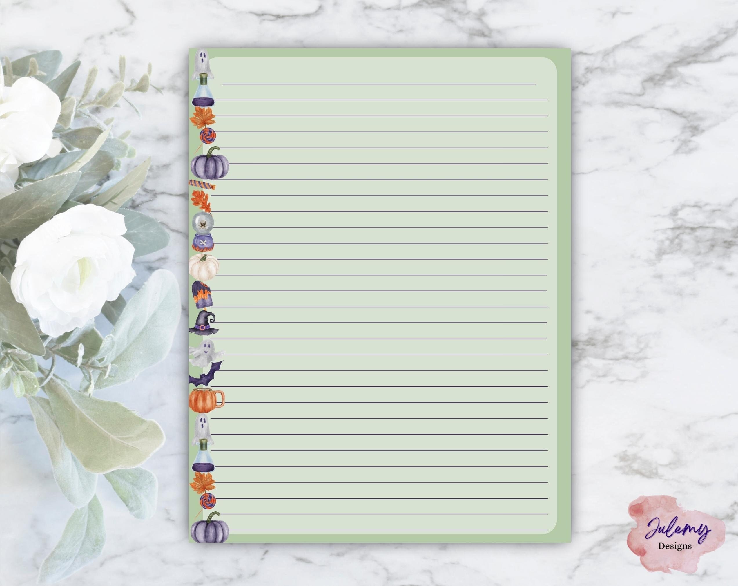 Simple Halloween - Halloween Stationery, Printable Stationery Set ...