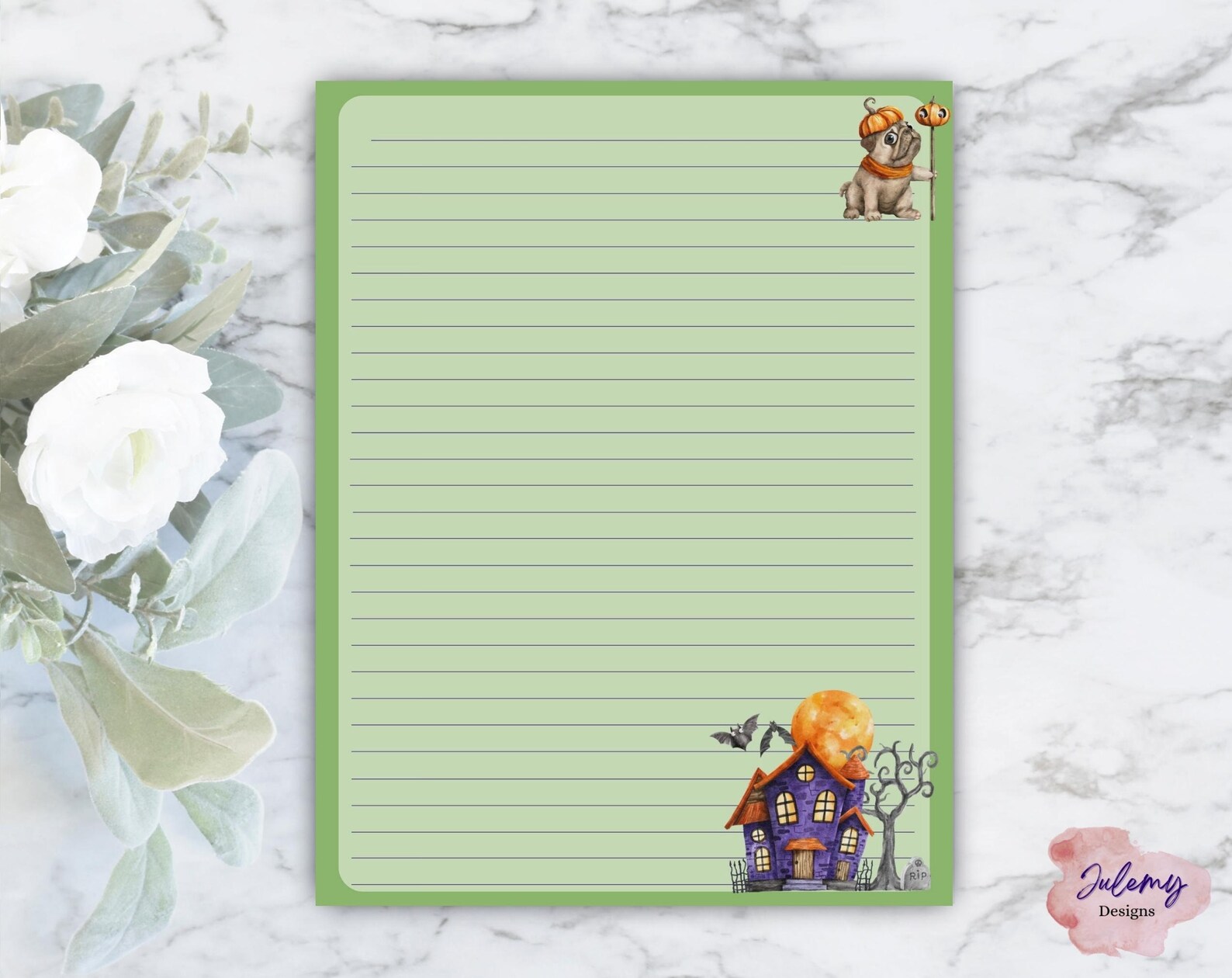 Cute Halloween 2 - Halloween Stationery, Printable Stationery Set ...
