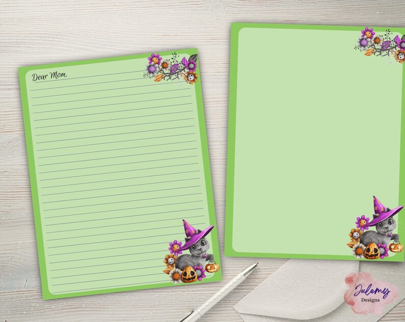 Cute Halloween 2 - Halloween Stationery, Printable Stationery Set ...