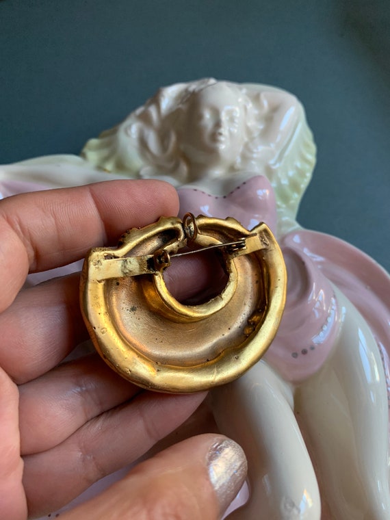 Victorian Pinchbeck Brooch, Gold Victorian Pin, Vinta… - Gem