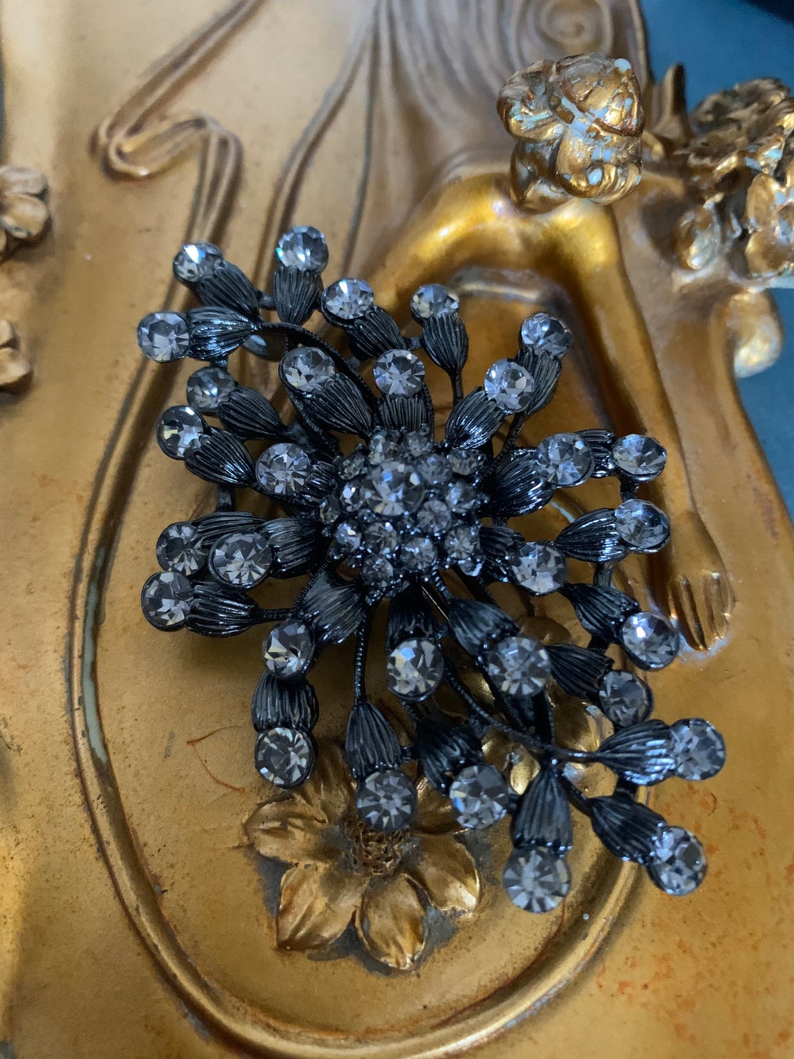 Vintage Paste Pin Clear Paste Brooch Rhinestone Pin | Etsy